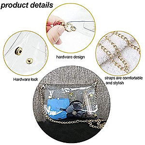 Y&R Direct Clear Bag Crossbody Bag Clear Purse Clear Clutch Stadium Approved PVC