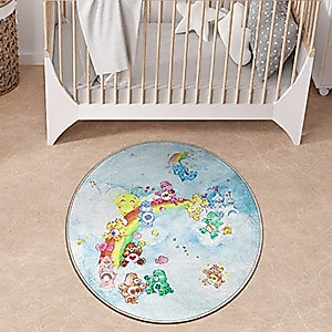 Well Woven Care Bears Castle in The Sky 3'3" Round Blue Area Rug
