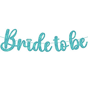 KatchOn, Blue Glitter Bride To Be Banner - 10 Feet, No DIY | Blue Bride to Be Sign for Bachelorette Party Decorations | Bridal Shower Banner for Bridal Shower Decorations | Bride To Be Decorations