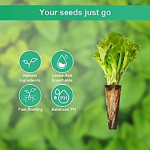 122pcs Seed Pod Kit, Hydroponics Garden Accessories for Aerogarden Growing System, Grow Anything Kit with 30 Grow Sponges, 30 Grow Baskets, 30 Grow Domes, 2 100ml Plant Food