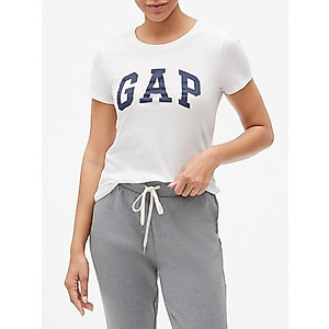 GAP Womens Classic Logo Tee T-Shirt, White, X-Large US