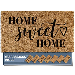 Barnyard Designs Doormat Welcome Mat for Outdoors, Large Front Door Entrance Mat, 30x17, Brown (Home Sweet Home)