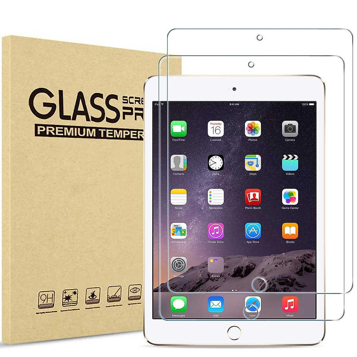 ProCase 2 Pack for 7.9” iPad Mini 1 2 3 Screen Protectors, Tempered Glass Film Guard for iPad Mini 1st, Mini 2nd, Mini 3rd Gen