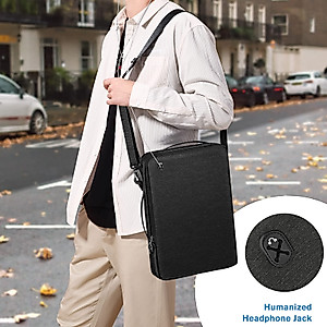 FINPAC 15.6-inch Laptop Shoulder Bag, Protective Computer Carrying Case Compatible with 16.2" MacBook Pro M4/M3/M2/M1, 15-16" MacBook Air/Pro, Surface Laptop/Book, 15.6" HP/Dell/Acer/Samsung, Black