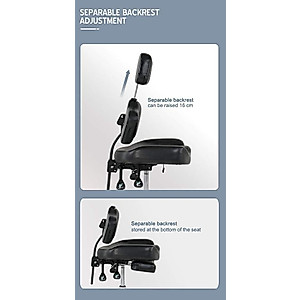 TULLY Tattoo Master Chair Heavy Duty Metal Rolling Base Professional Hydraulic Stool Adjustable Height 18”-24”, Black