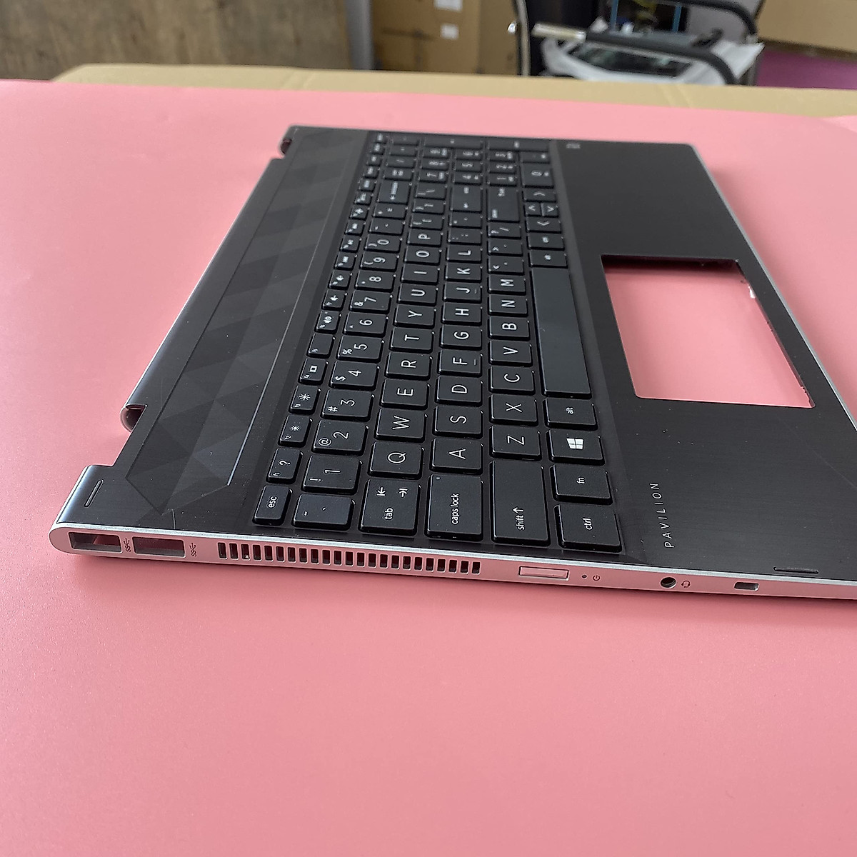 Replacement for HP Pavilion X360 15T-CR000 15T-CR 15 CR 15-CR0051OD Laptop Upper Case Palmrest Keyboard Assembly Part l20848-001 4600EH0E000 Top Cover Black