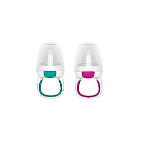 OXO Tot Silicone Self-Feeder 2 Pack Teal/Pink