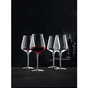 Nachtmann ViNova Collection Red Wine Magnum Glass, Set of 4, 23-Ounces, Bordeaux Wine Glasses, Long Stemmed, Large, Made of Clear Crystal Glass, Dishwasher Safe