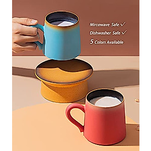 SHANYANTAOCI Chinese style Ceramic Coffee Cup，12 oz Coffee Mug Ceramic Cup Frosted and Matte, Unique Tea Mug for Home and Office, Modern Drinking Cup Water, Original Gifts for Birthday and Christmas