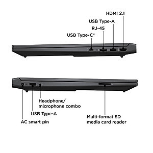 HP Victus 15 Gaming Laptop, 15.6" FHD 144Hz Display, AMD Ryzen 5 7535HS, 32GB DDR5 RAM, 2TB PCIe M.2 SSD, NVIDIA GeForce RTX 2050, HDMI, Webcam, Backlit Keyboard, Wi-Fi 6, Windows 11 Home, Silver