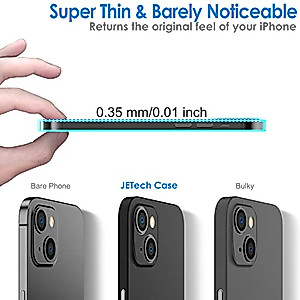 JETech Ultra Slim (0.35mm Thin) Case for iPhone 13, 6.1-Inch, Camera Lens Cover Full Protection, Lightweight, Matte Finish PP Hard Minimalist Case, Support Wireless Charging (Black)