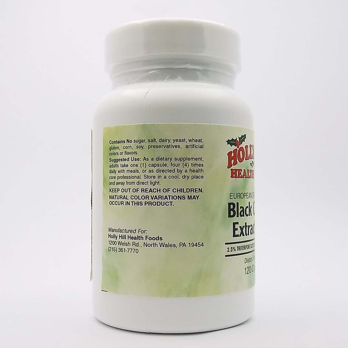 Holly Hill Health Foods, European Standardized Black Cohosh Extract Plus, 120 Capsules