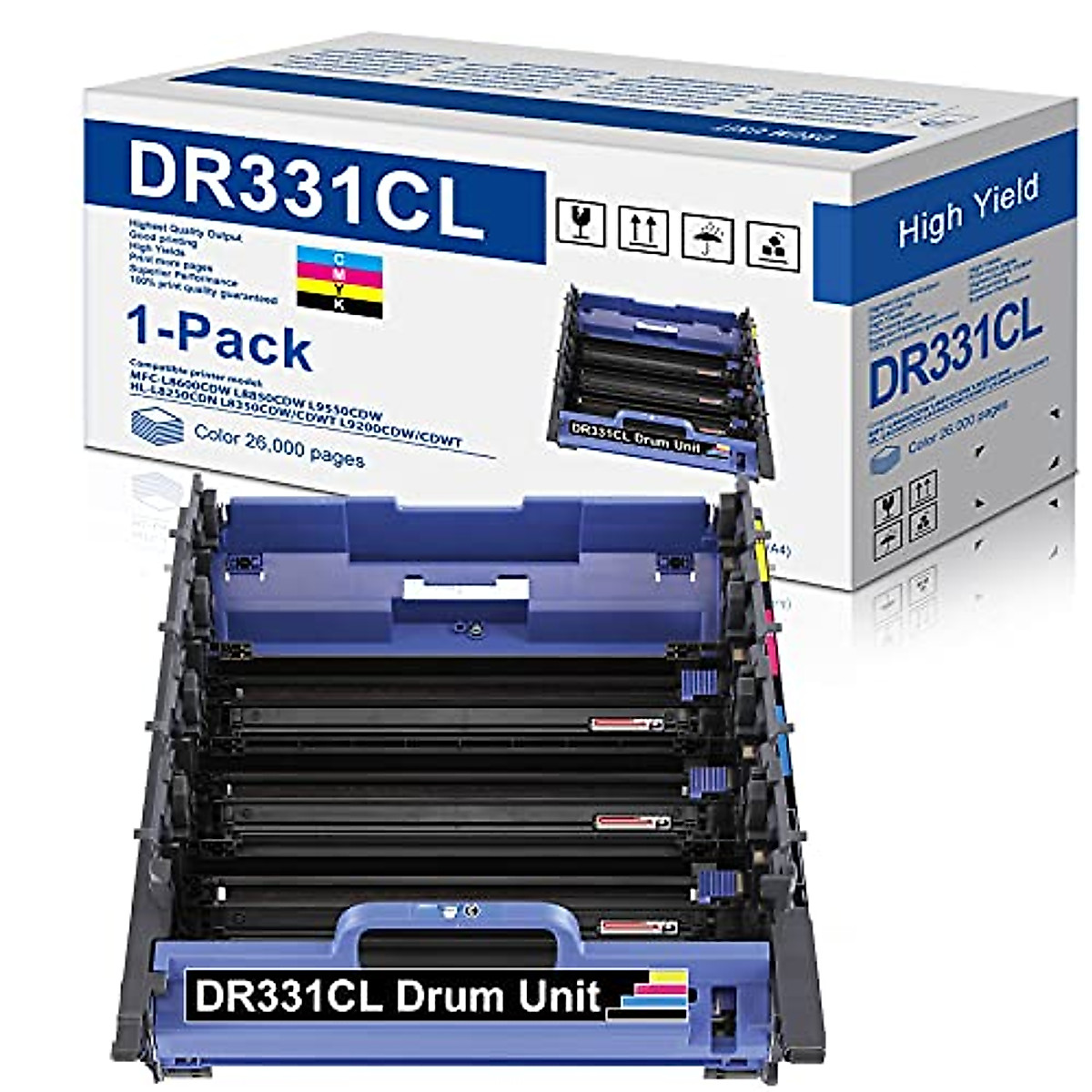 MitoColor 1 Pack DR-331CL Remanufactured Drum Unit Compatible for Brother DR331CL Replacement for HL-L8250CDN L8350CDW/CDWT L9200CDW/CDWT MFC-L8600CDW MFC-L8850CDW L9550CDW Printer