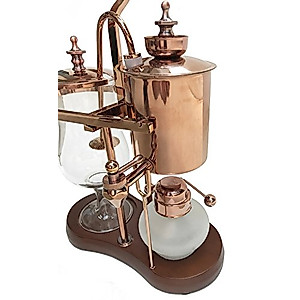 Nispira Vintage Belgian Belgium Luxury Royal Family Balance Syphon Siphon Coffee Maker Copper Color, 1 set