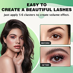 Lash Clusters,96 Pcs Cluster Lashes D Curl 10-18MIX DIY Lash Extensions Eyelash Clusters,KEYYOU Volume Wispy Individual Lashes Soft&Comfortable Easy DIY at Home(Y01,D-10-18MIX)