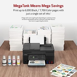 Canon Megatank G4270 All-in-One Wireless Supertank Printer |Print, Copy, Scan and Fax|with Airprint and Mopria Printing|Auto Document Feeder and Backlight 1.35" Square LCD Screen