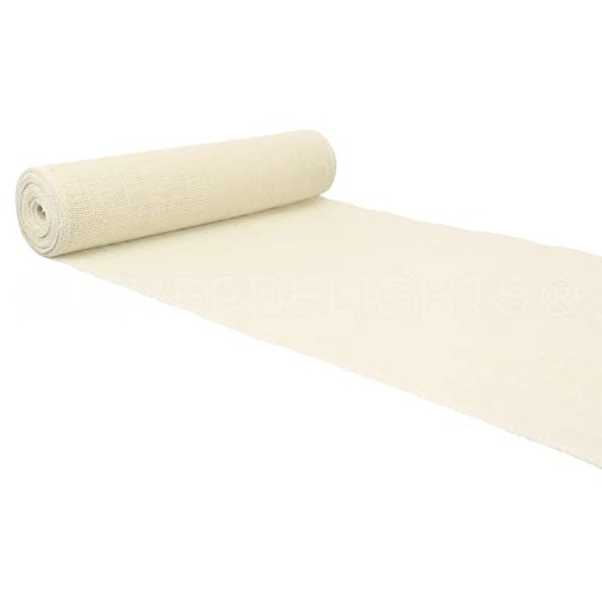 CleverDelights 14" Ivory Burlap Roll - Finished Edges - 10 Yards - Jute Burlap Fabric