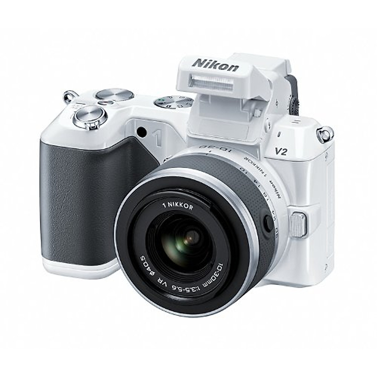 Nikon 1 V2 14.2 MP HD Digital Camera with 10-30mm & 30-110 VR 1 NIKKOR Lens (White)