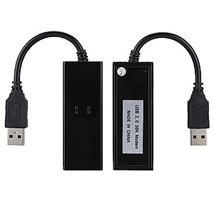 ASHATA 56K Data Modem, External Dial Up Voice Fax Data Modem,USB 2.0 56K Fax Modem,Small Size,Light-Weighted,Fit for Win7 Win8 Win10