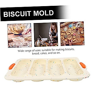 KICHOUSE Silicone Mold Toast Oven Ice Cube Candy Stainless Steel Roasting Pan Sourdough Silicone French Bread Pan Perforated Baking Form French Bread Baking Pan Kitchen Utensil