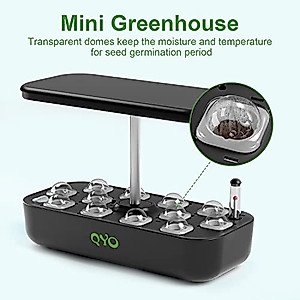 QYO Seed Pods kit for Hydroponics Garden Kit with 12pcs Growth Sponges,12pcs Basket Kit, A&B Solid Nutrient (Seeds not Included)