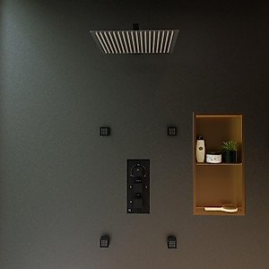 ALFI brand ABSA16S-BM Shower Arm, Black Matte