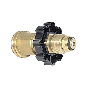 Aobbmok Universal Fit Propane Tank Adapter Converts POL to QCC1/Type 1 Wrench to Hand Tighten Old to POL Cylinder Valve