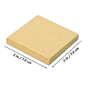 Sticky Notes 3"×3" 2 Colors, 12 Pads Self-Stick Notes, 100 Sheets/Pad, Post Notes for Study, Works, Daily Life (White & Brown)