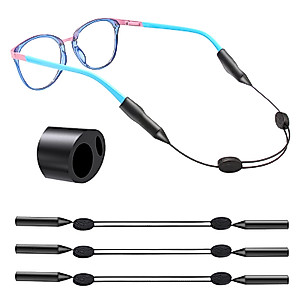 ANYGIFT Glasses Strap for Kids 3 Pack, Toddler Glasses Holder Strap Kids Eye Glasses Strap Adjustable Sunglass Strap for Kids Boys Girls Eye Glass String Strap((7-10 Inch))