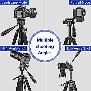 Aureday 74’’ Camera Tripod with Travel Bag,Cell Phone Tripod with Wireless Remote and Phone Holder, Compatible with DSLR Cameras,Cell Phones,Projector,Webcam,Spotting Scopes