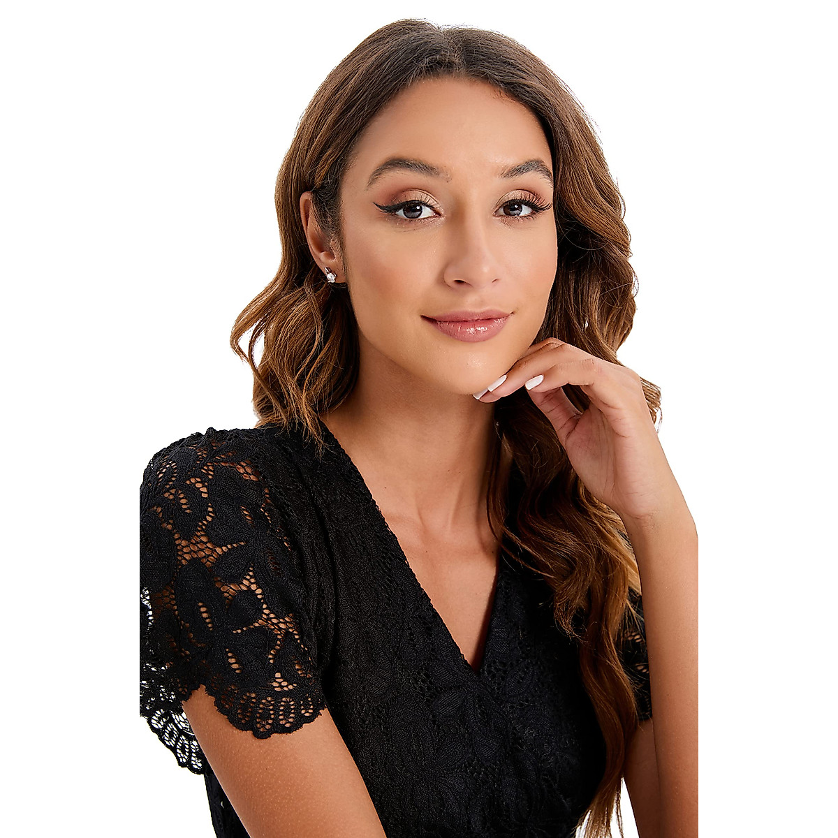 925 Sterling Silver Stud Earrings Set | Round Clear Cubic Zirconia Stud Earrings for Women | 5 Pairs Different Sizes Hypoallergenic Sterling Silver Earring Studs