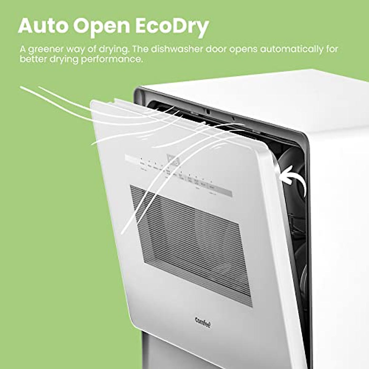 COMFEE' Mini Portable Dishwasher - No Install, Auto-Open Dry