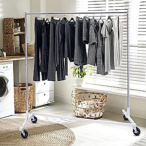 ZenStyle Clothes Rack Z Base Clothing Garment Rack on Wheels Commercial Heavy Duty Rolling Clothing Coat Rack Holder, Holds up to 220 lbs