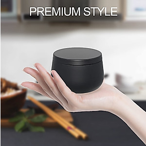 SONVIIBOX 8oz Black Candle Tins for Making Candles 24 Pack - Candle Jars 8 oz Tin Bulk Candle Jars with Lids for Candle Making(Black)