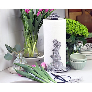 Arthur Court Aluminum Butterfly Garden Decorative Paper Towel Holder Metal Countertop 13 inch Standing Tall