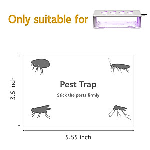 20 Pcs Flea Trap Refill Replacement Glue Boards for Flea Traps for Inside Your Home, Sticky Pads for Fleas, Bugs, Flies, Mosquitos, Safe for Human and Pets