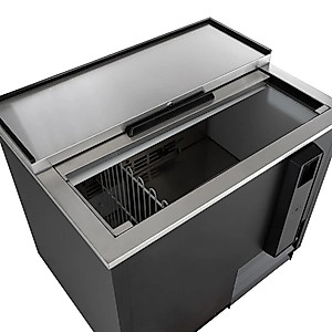 PEAKCOLD Deep Well Horizontal Bottle Cooler; Slide Top Bar Refrigerator; 36" W