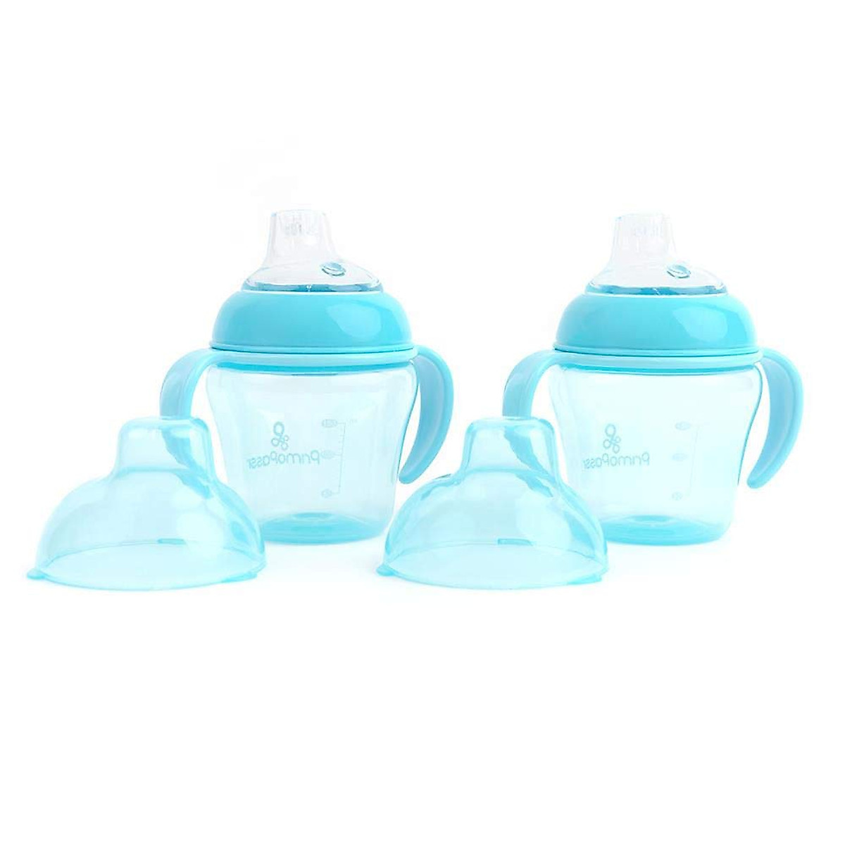 Primo Passi Soft Spout Sippy Cup, Learning Cup, 5 oz - 150ml, 2-Pack, 4 months Blue