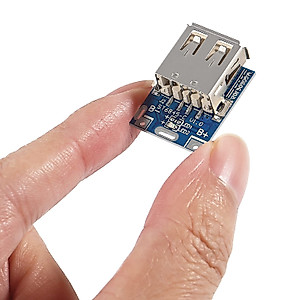 DIANN 10pcs 5V 1A Boost Step-Up Power Supply Module Lithium Battery Charge Protection Board 134N3P DIY Charger LED Display USB and Micro Port