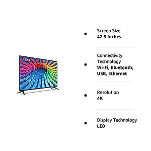 VIZIO V-Series 43-inch (42.5-inch Diag.) 4K HDR Smart TV (Renewed)
