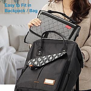 Lekereise Diaper Changing Pad Waterproof Travel Changing Mat Portable Change Pad, Grey