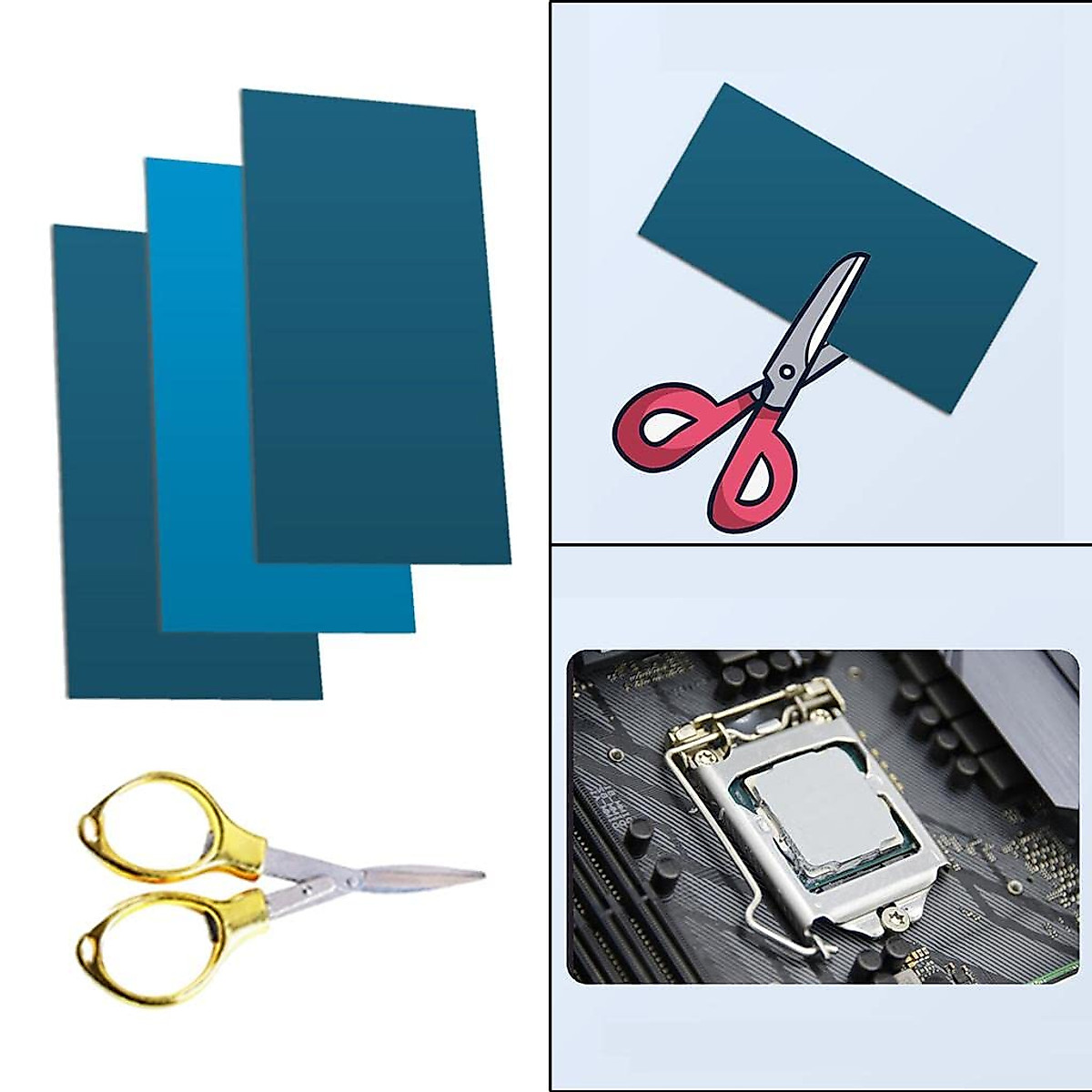 ＫＬＫＣＭＳ Silicone Thermal Pad 0.3mm/0.5mm/1.0mm Thermal Conductivity for Laptop Sink CPU GPU SSD Cooler Cooling Resistant High Temperature Resistant