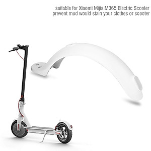 Delaman Scooter Mudguard Mud Guard Fender for Xiaomi Mijia M365 Electric Scooter (Color : White)