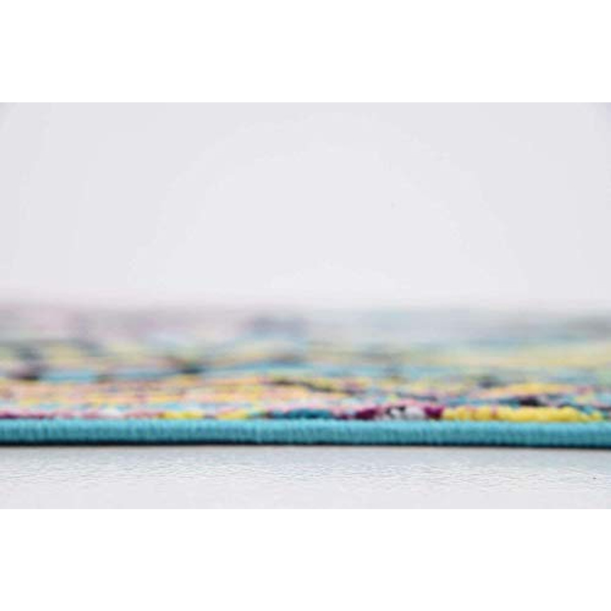 Unique Loom Metro Collection Modern Abstract Henna Floral Area Rug, 9 x 12 ft, Black/Ivory