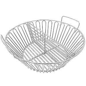 ZBXFCSH 13.5'' Charcoal Ash Basket Fits for Large Big Green Egg Grill, Kamado Joe Classic, Pit Boss, Louisiana Grills,Primo Kamado Grill and Other Grills.