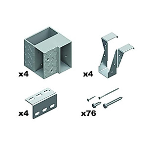 HyLoft HEAVYWEIGHT 48" W x 96" D Do-it-Yourself Plastic Ceiling Storage Kit, Gray