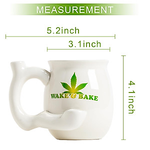 ISTOOLL Wake Coffee Mug Novelty Bake Coffee Cup for Halloween Christmas Birthday Party Gift