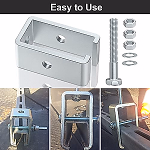 2 Pack Channel Trolley Track Support Hanger Bracket for All 1-5/8" Strut Channel,Heavy-Duty Steel Support Bracket,Trolley Strut Hangers w/Bolt &Nut for Punching Bag,Electric Hoist &Rolling Door