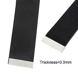 Xiwai 2.0M Up Angled USB 2.0 Type-A Male to Micro USB 5Pin Male Data Flat Slim FPC Cable for FPV & Disk & Phone