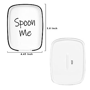 Spoon Rest For Kitchen Counter, 5.8×4.45 Inch, Ceramic Spoon Holder For Stove Top or Counter Top, Perfect for Placing Kitchen Utensils, Ladle, Coffee Spoons, Cooking spoons, Spatula, Tongs & More